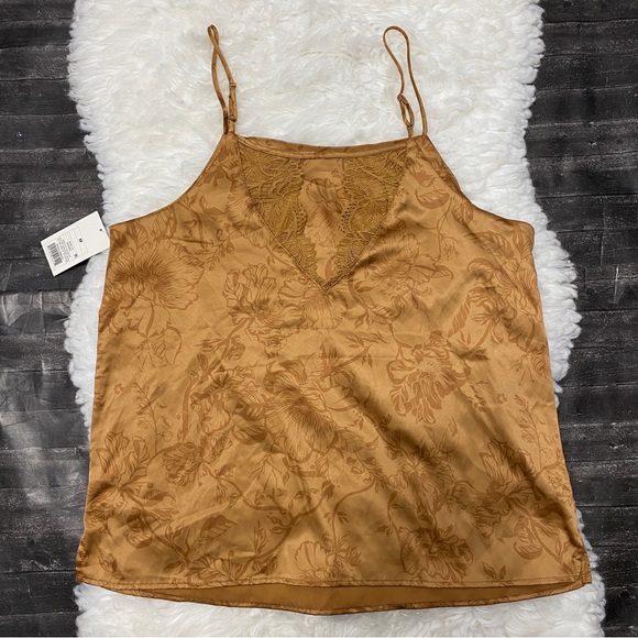 stars above | Tops | Stars Above Floral Print Satin Camisole Lace Back ...